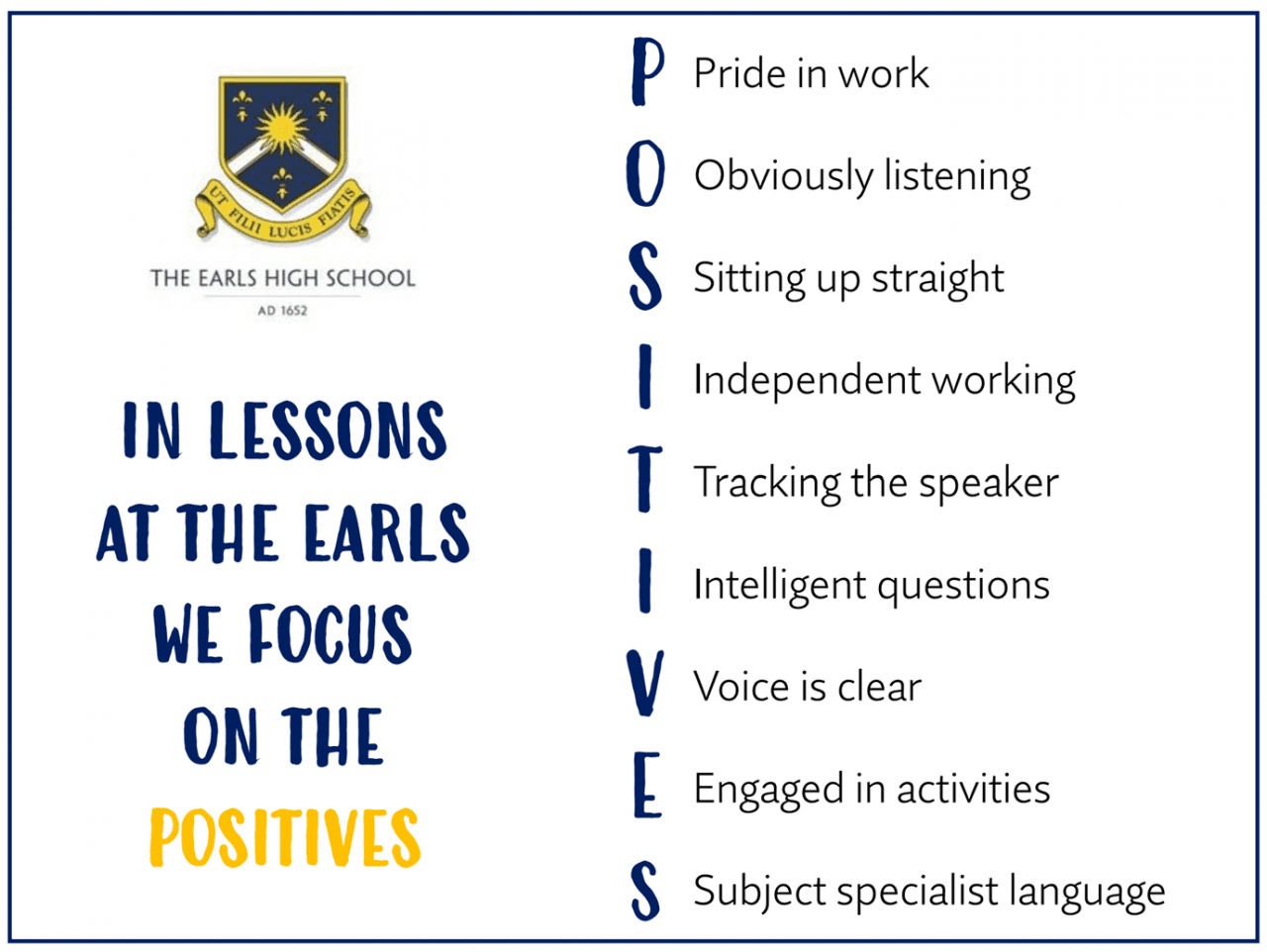 The Earls High School - Code of conduct